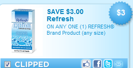 New Printable Coupon for Refresh Eye Drops!