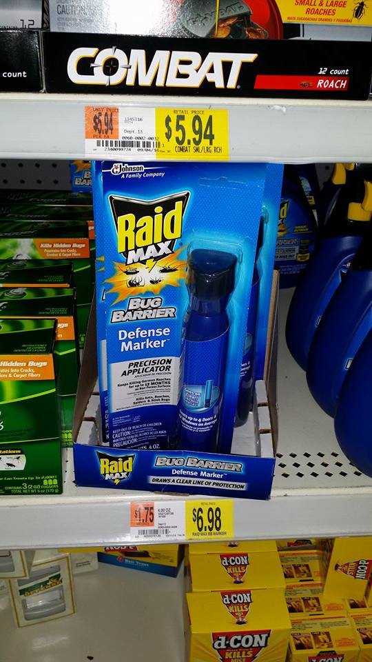 Raid Max Bug Barrier Defense Marker for $5.98 at Walmart!
