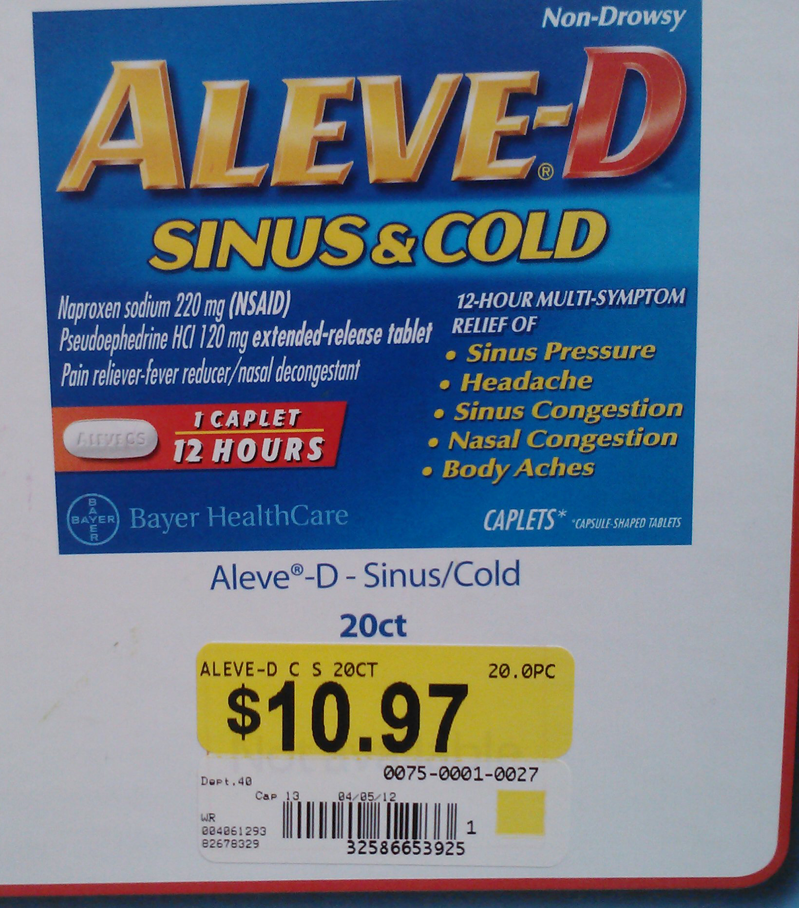 Aleve-D Just $8.97 at Walmart!