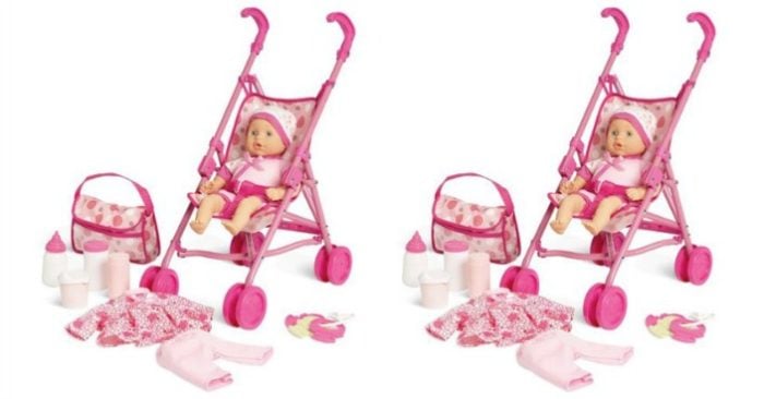 Kid Connection Baby Doll Stroller Play Set Just $15!