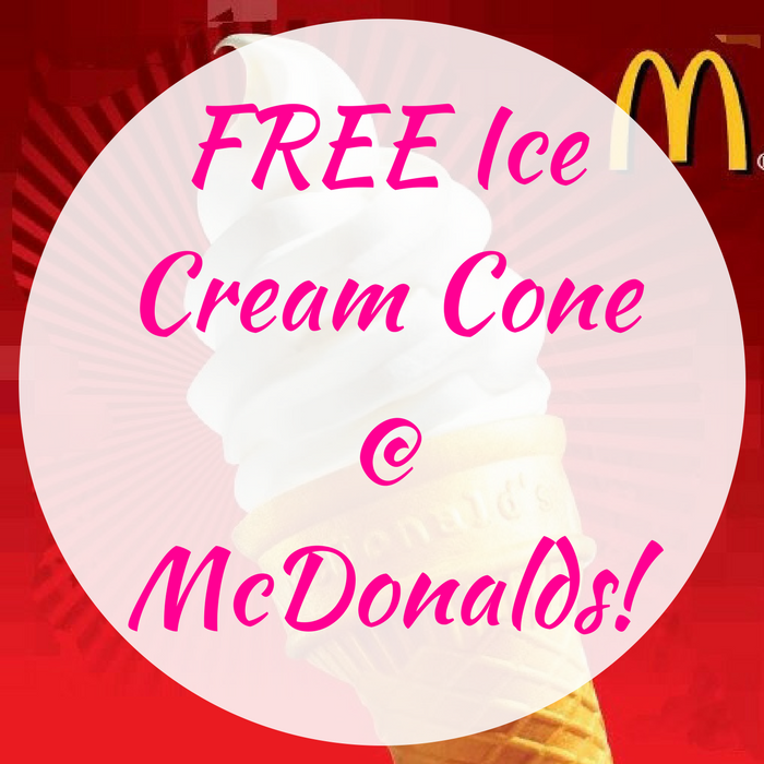 FREE Ice Cream Cone@McDonalds!