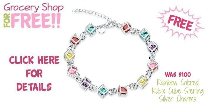 FREE Rainbow Colored Rubix Cube Sterling Silver Charms! Down From $100!